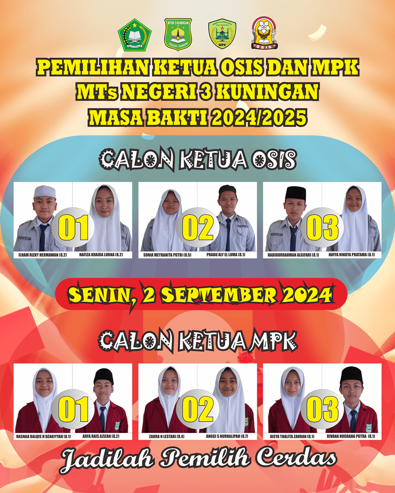 Pilketos 2024 – MTs Negeri 3 Kuningan Jawa Barat